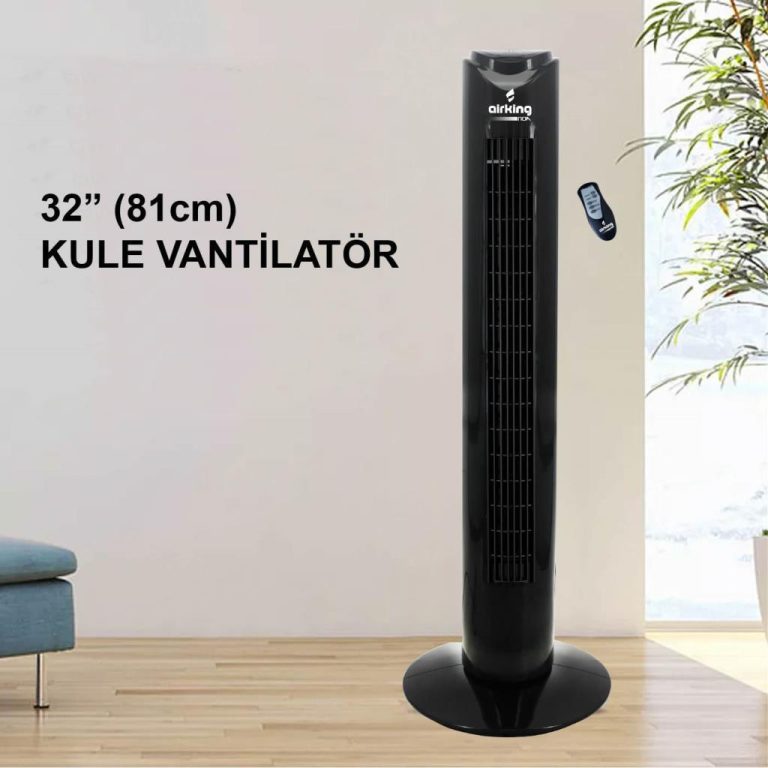 Airking Noa Uzaktan Kumandalı 130W Kule Tipi Vantilatör – guneydtm.com.tr